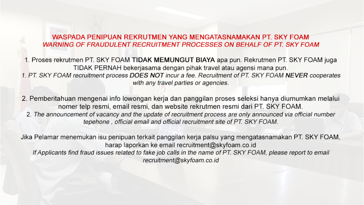 Career – PT SKY FOAM